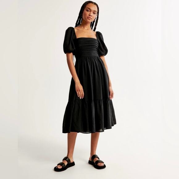 Emerson Floaty Puff Sleeve Midi Dress